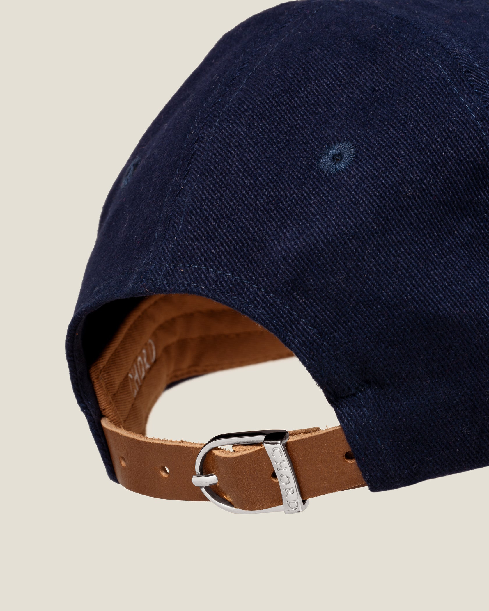 Navy Organic Cotton Stretch Twill with Silver Hardware – CHORD